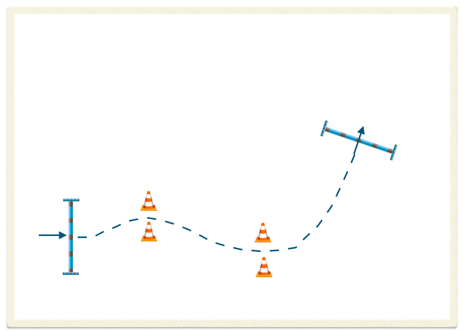 Séance hunter slalom à l'obstacle